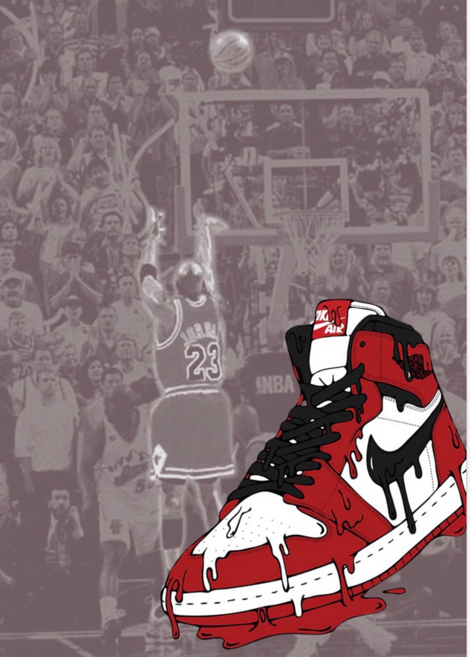 Air Jordan 1 Chicago Drip / Nike / Sneaker Head Wall Art Print/ Poster ...