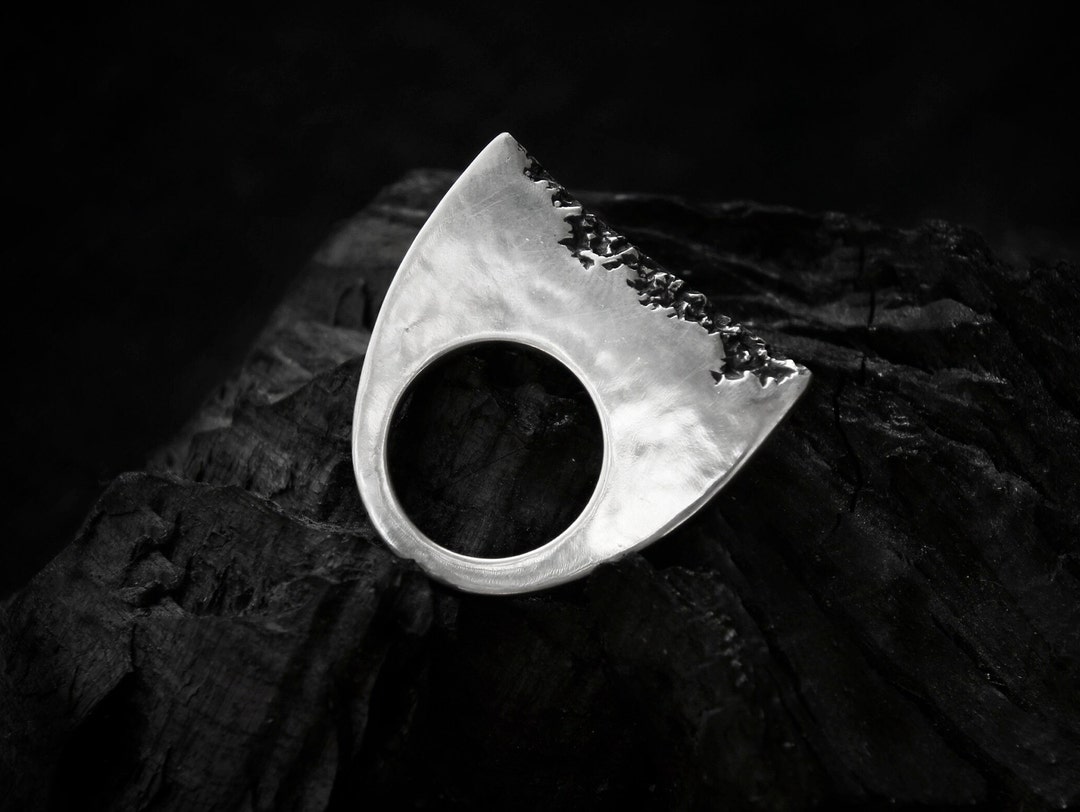 Incus (US 5) Unusual Silver Ring, Flat Ring, Flat Top Silver Ring, Flat ...