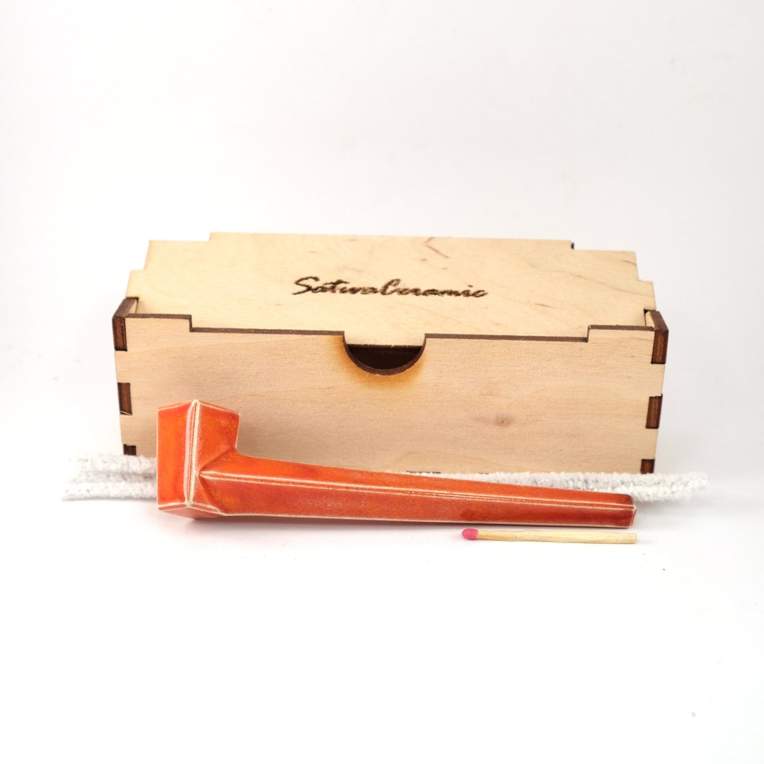 Ceramic Pipe Porcelain Chillum Hippie Gift Peace Pipe Onehitter Fast ...