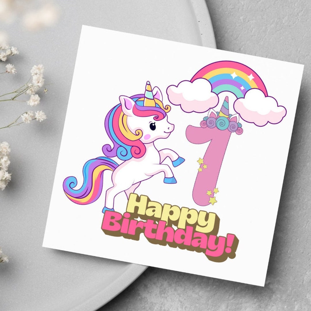 Happy Birthday 1st Birthday Unicorn Png Download, Png Birthday File ...