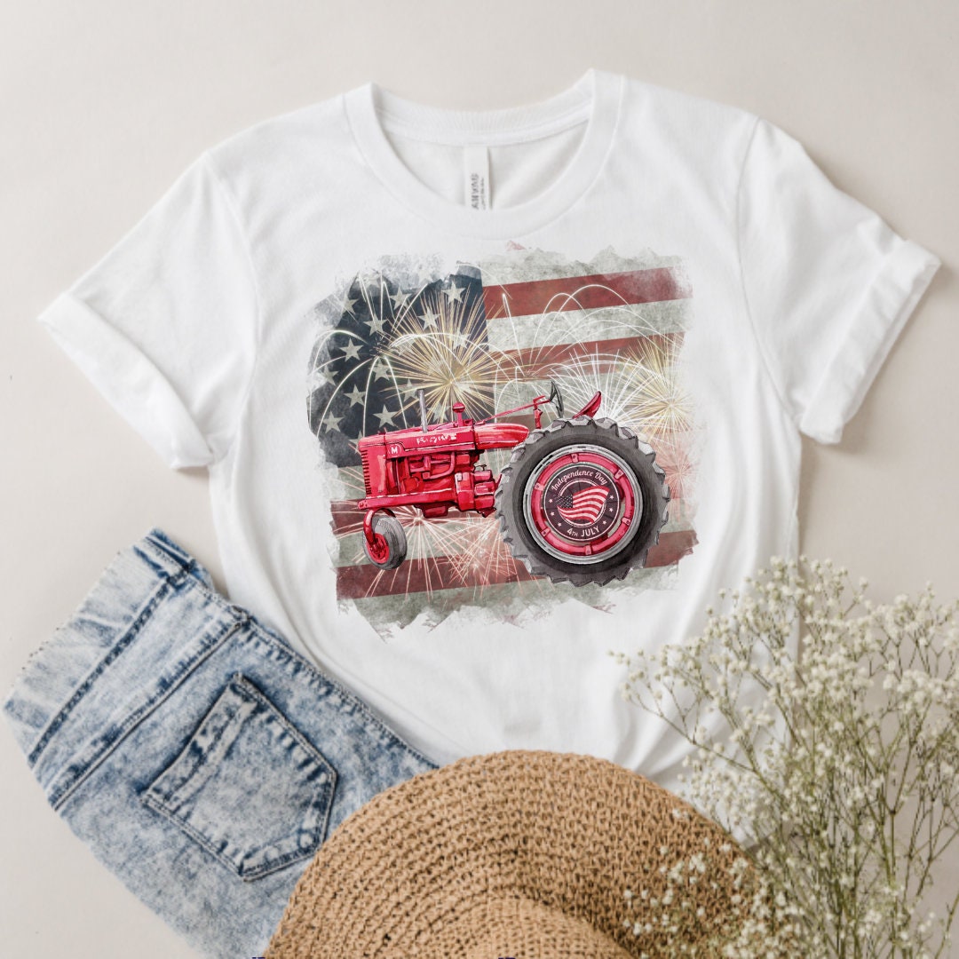 Tractor Png, US Flag, Independence Day, Fireworks Digital Download, Old ...
