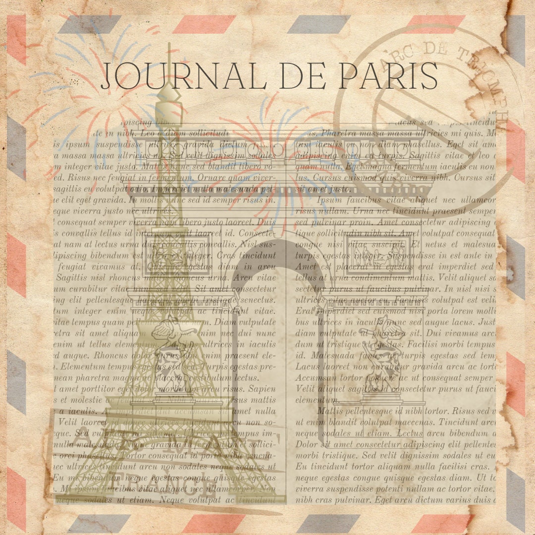 Journal De Paris Png Download, Png File, Digital Download, Antique ...