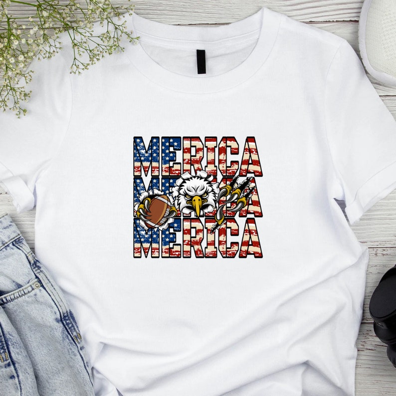 Merica Png, Patriotic Football PNG, Patriotic Sublimation, Merica ...