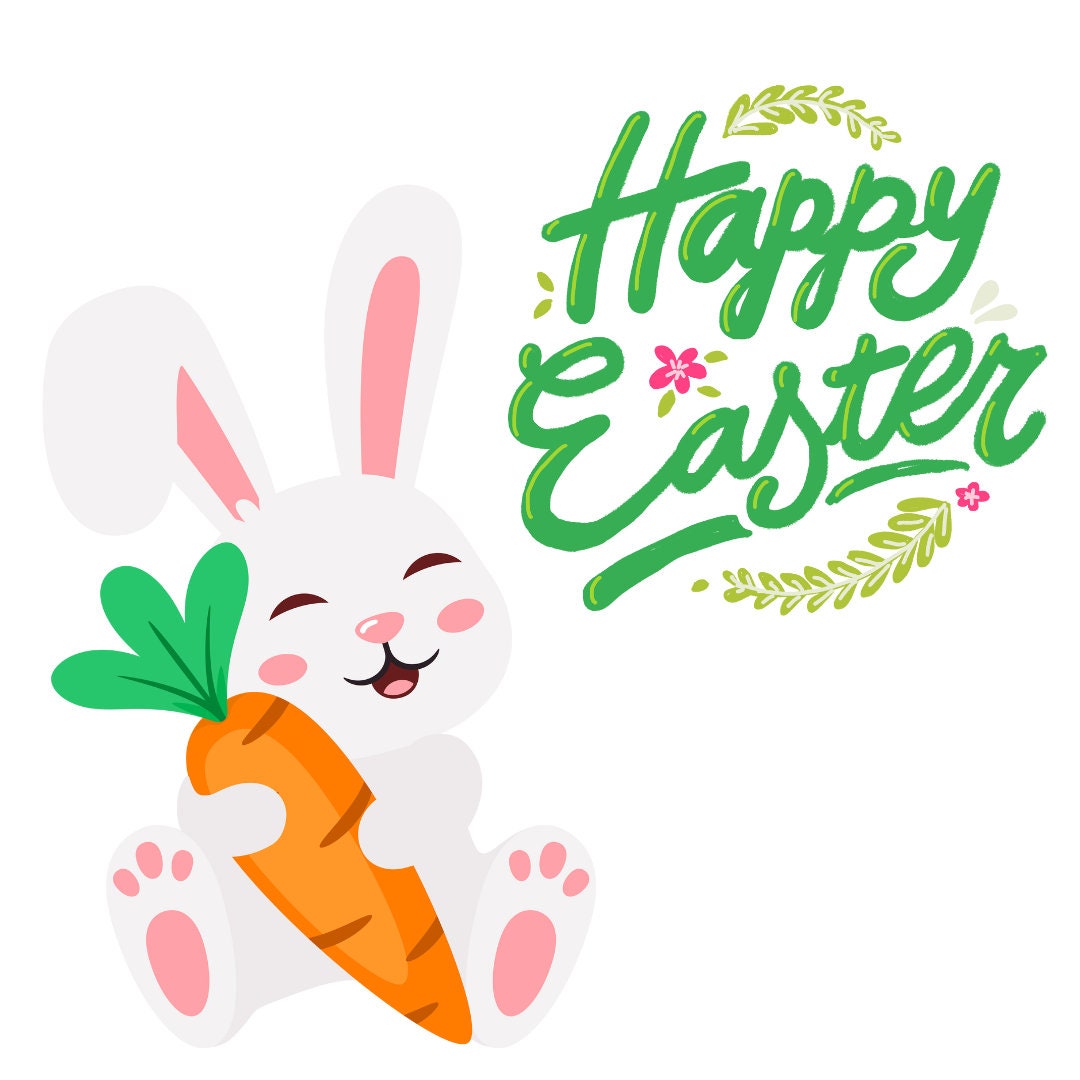 Hoppy Easter Bunny Png Download, Png Easter File, Digital Download ...