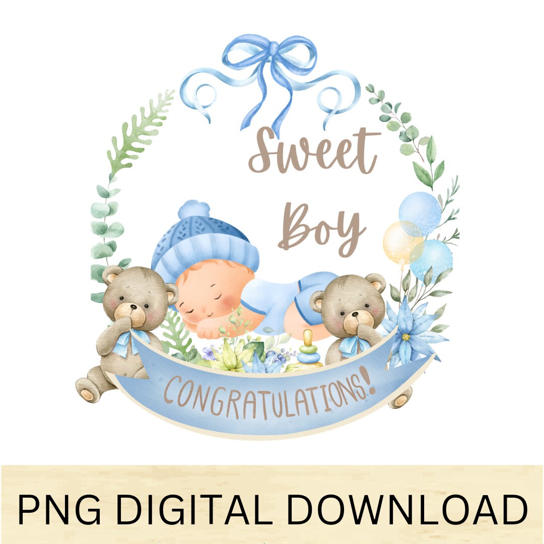 It's a Boy Png Download, Png Sweet Boy Baby File, Congratulations Sweet ...