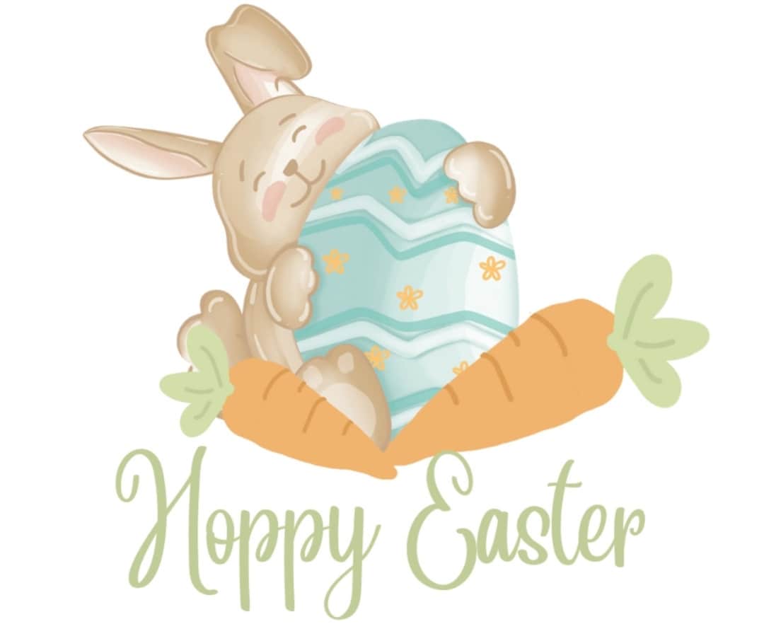 Hoppy Easter Bunny Png Download, Png Easter File, Digital Download ...