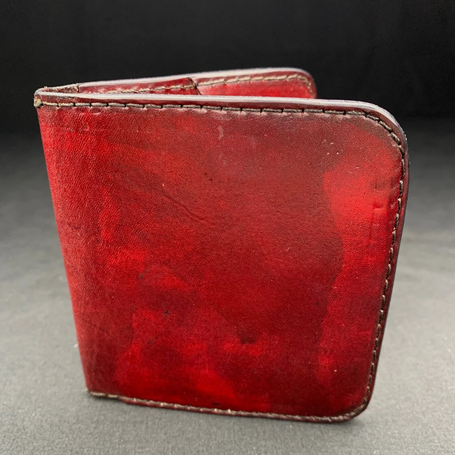 Red Moon Wallet - Handmade Veg-tan Leather - Etsy