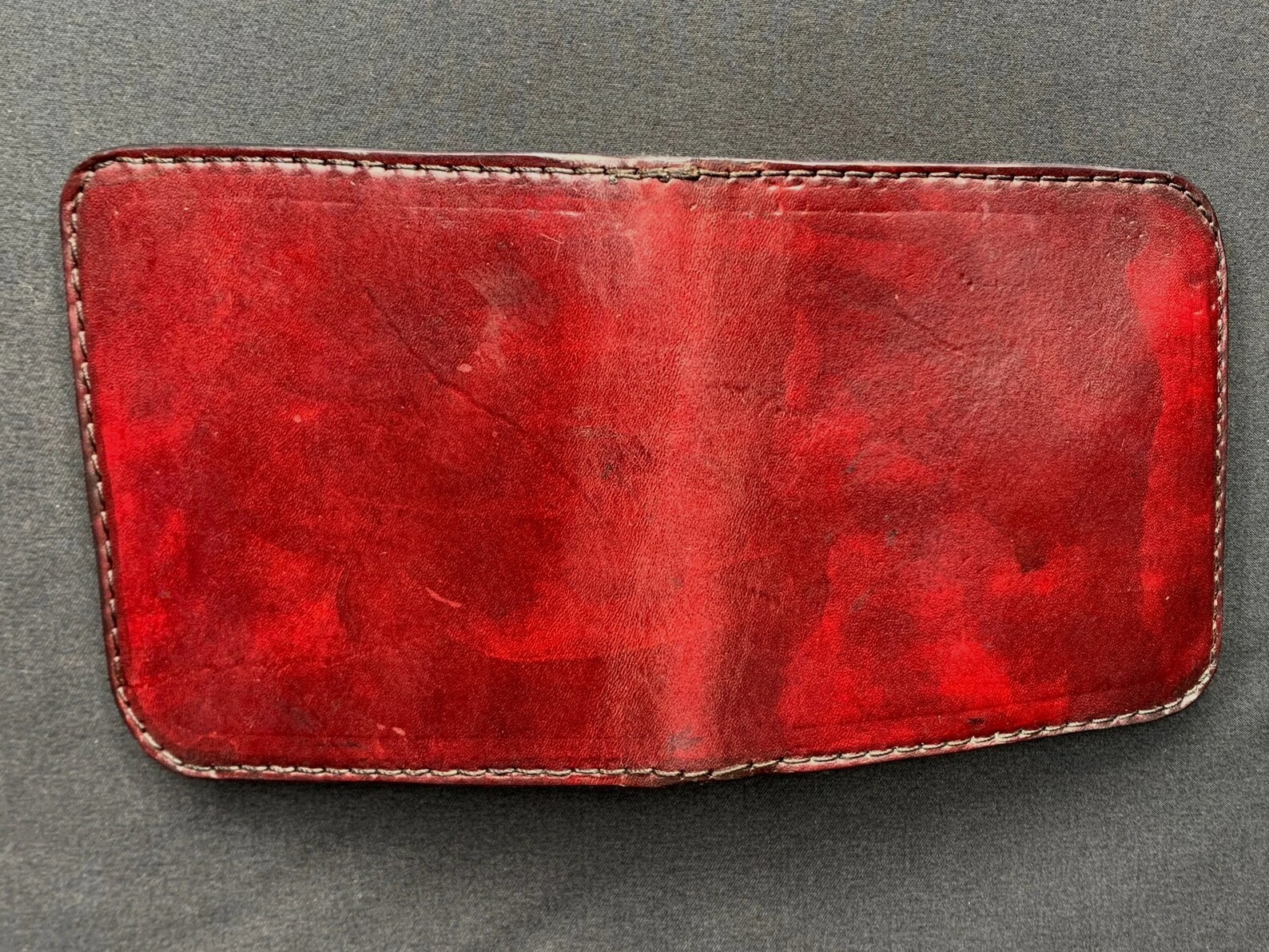 Red Moon Wallet - Handmade Veg-tan Leather - Etsy