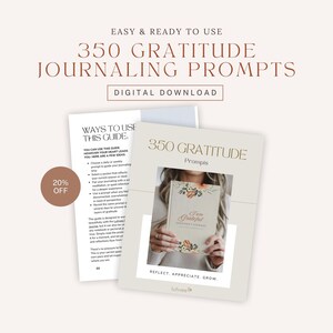 350 Gratitude Journal Prompts, Digital Download, Daily Gratitude, Self ...