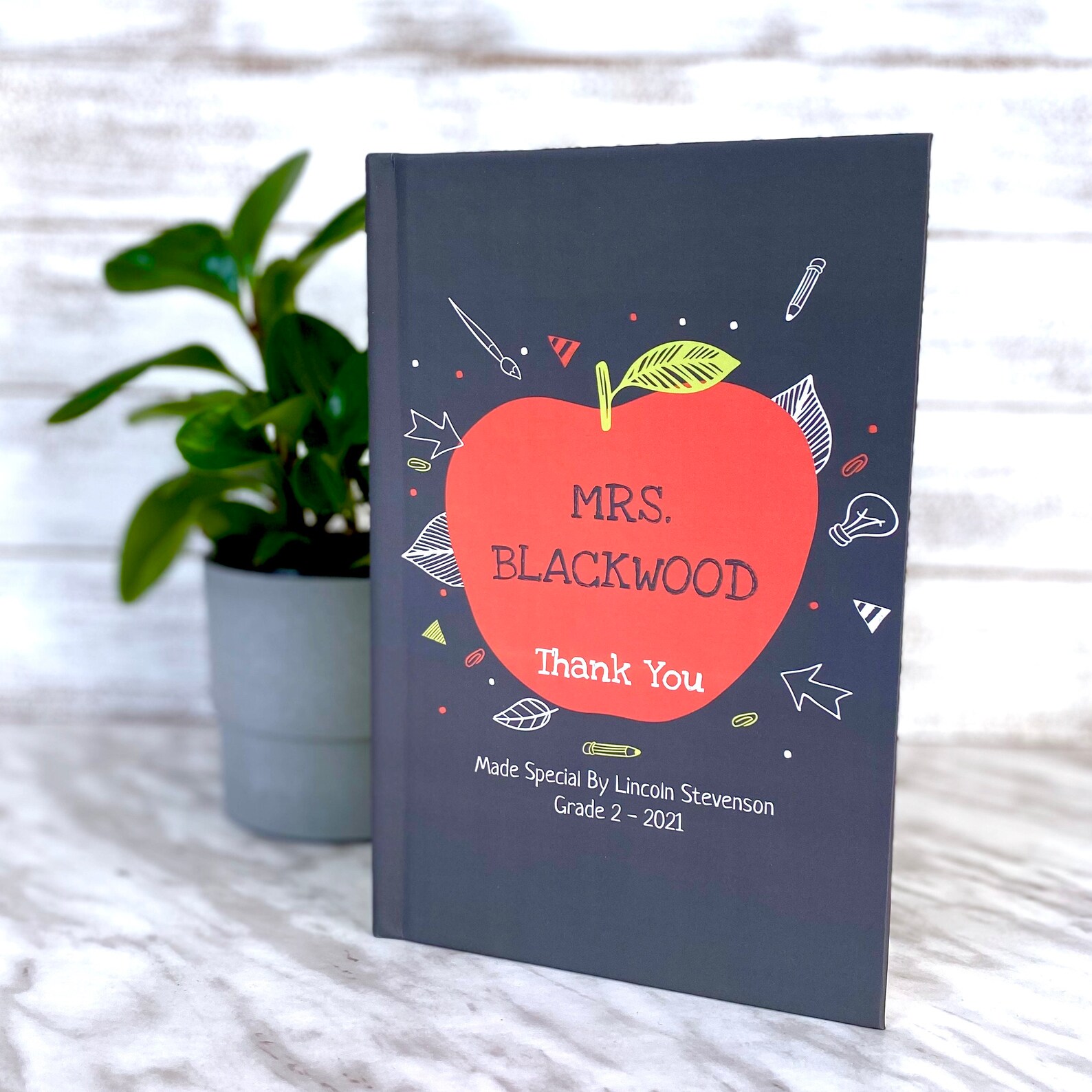 Thank You Teacher Book Personalized Teacher Gifts Teacher - Etsy