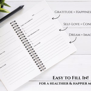 Personalized Journal, Gratitude Notebook, Daily Journal, A5 Notebook ...
