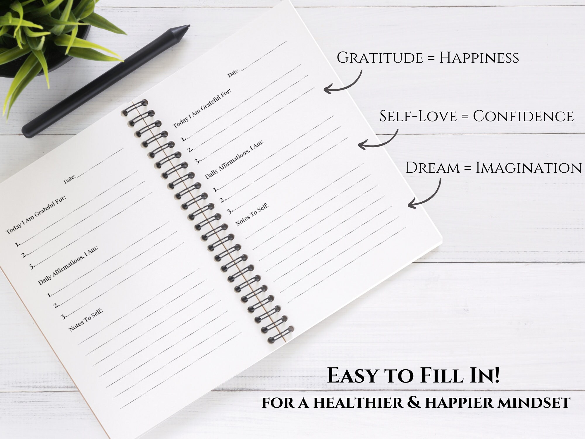 Personalized Journal Gratitude Notebook Daily Journal A5 | Etsy