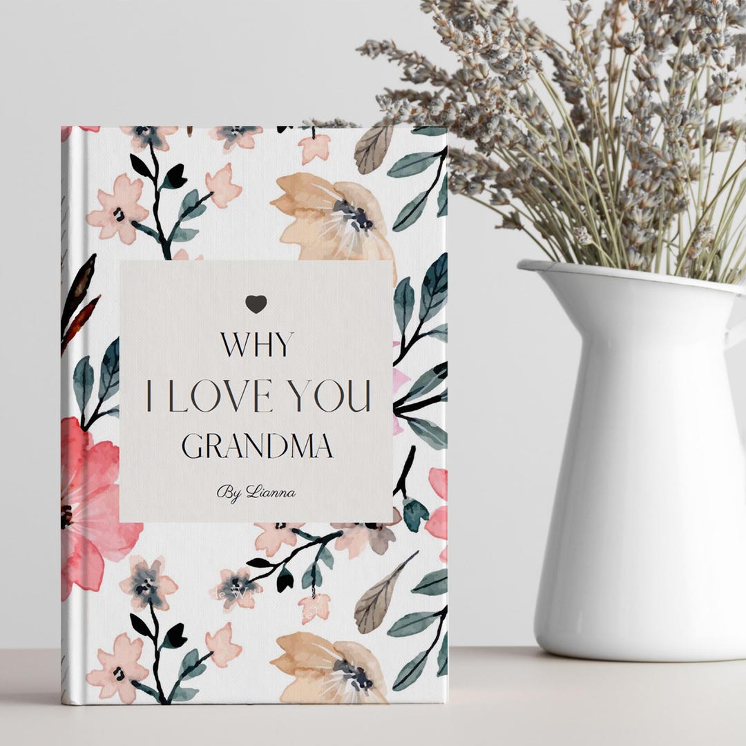 Why I Love You Grandma Book, Personalized Gifts for Grandma, Mother's ...