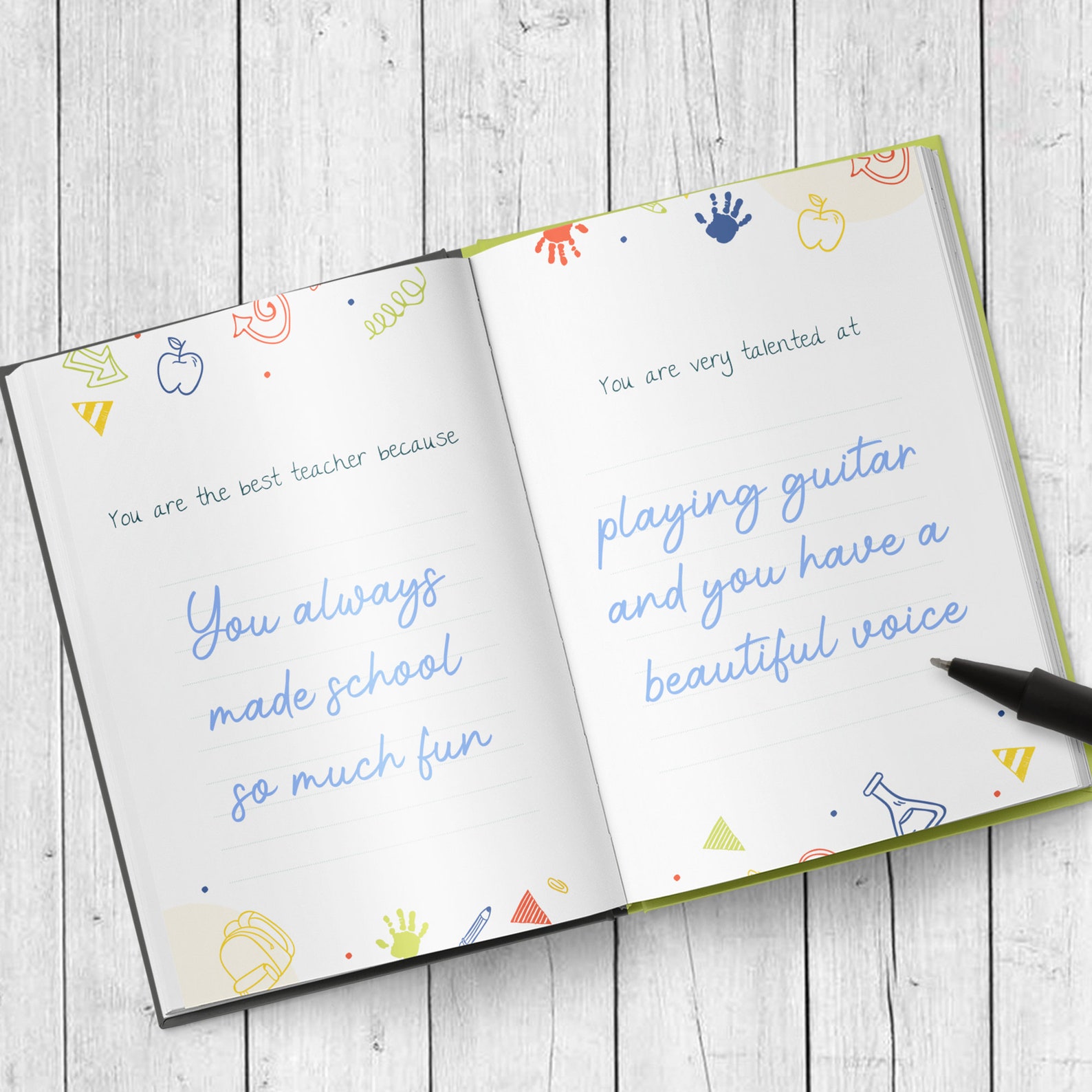 Thank You Teacher Book Personalized Teacher Gifts Teacher - Etsy