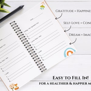 Kids Gratitude Journal, Personalized Girls Journal, Notebook for Kids ...