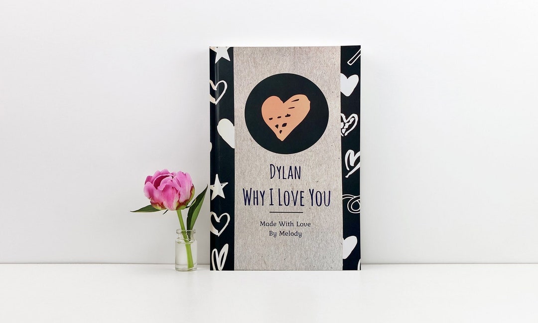 Personalized I Love You Book, Gift for Anniversary, for Boyfriend, for ...