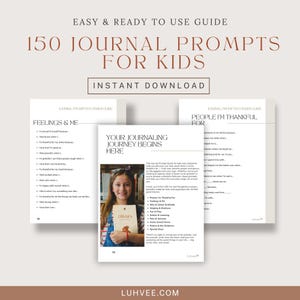 150 Journal Prompts for Kids, Gratitude Guide (digital Download) - Etsy