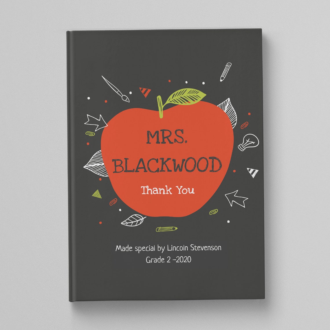 Thank You Teacher Book Personalized Teacher Gifts Teacher - Etsy