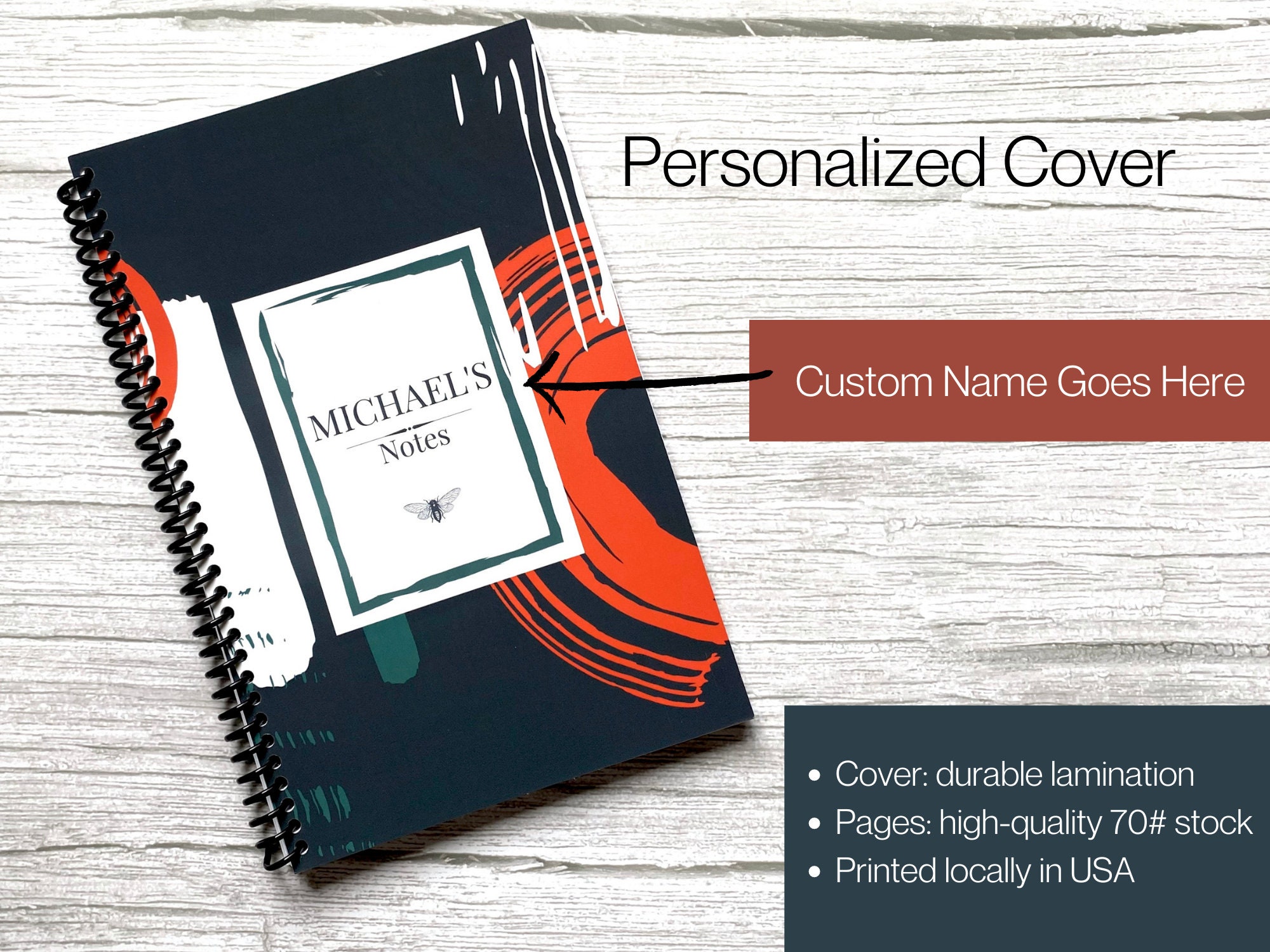 Personalized Notebook For Men Custom Name Notebook Journal | Etsy