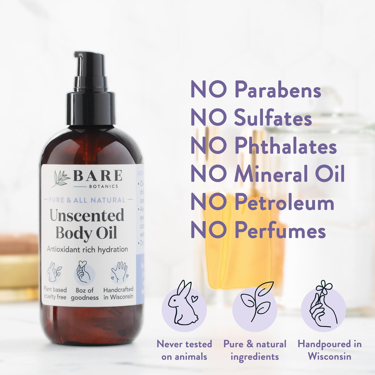 Handpoured Hydrating Body Oil | Natural Vegan Cruelty-free - Etsy