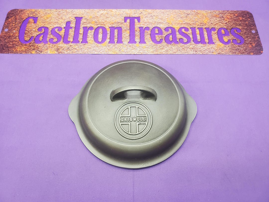Scarce Griswold #3 Cast Iron Button Logo Skillet Cover Excellent ...
