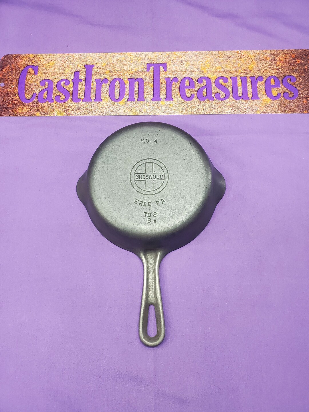 Griswold #4 Cast Iron Skillet With Smooth Bottom ERIE PA Sits Flat ...