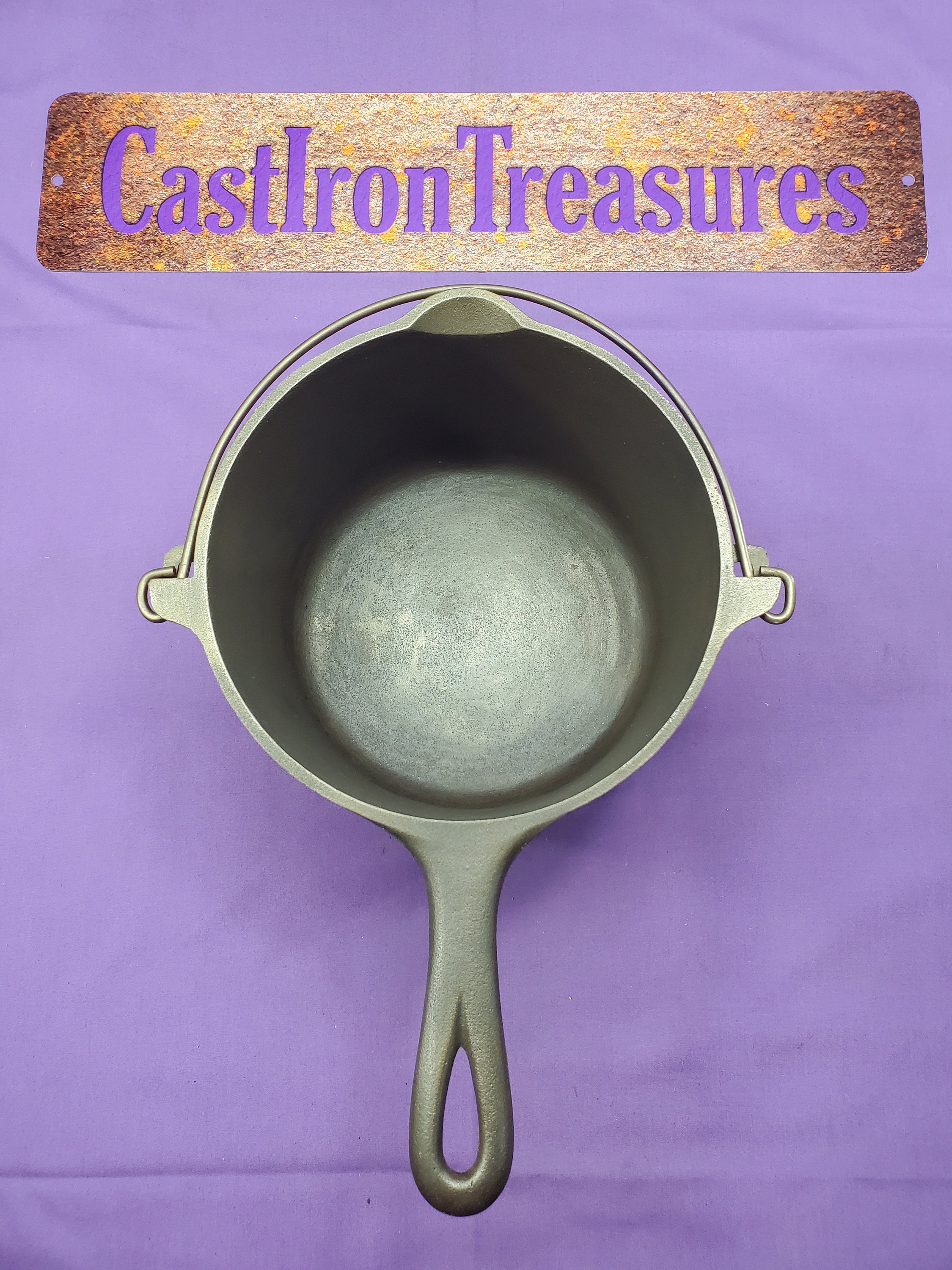 Rare Griswold Cast Iron Deep Fat Fryer #1003 With Bail Handle Smooth ...