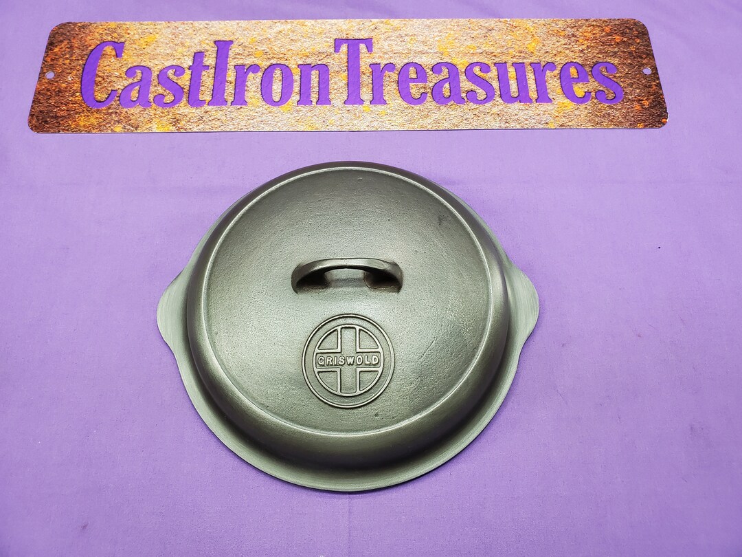 Scarce Griswold 5 Cast Iron Button Logo Skillet Cover Excellent ...