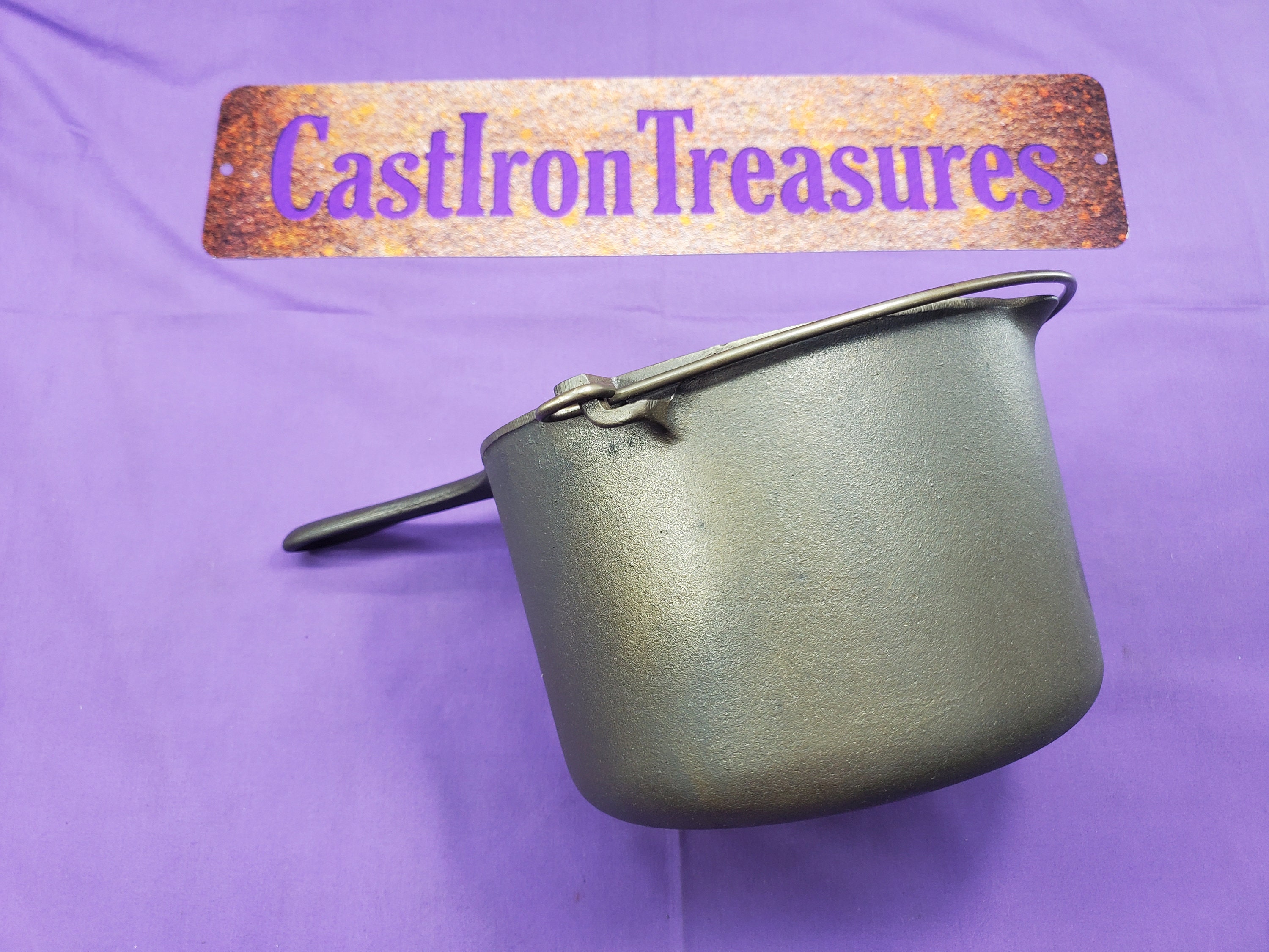 Rare Griswold Cast Iron Deep Fat Fryer #1003 With Bail Handle Smooth ...