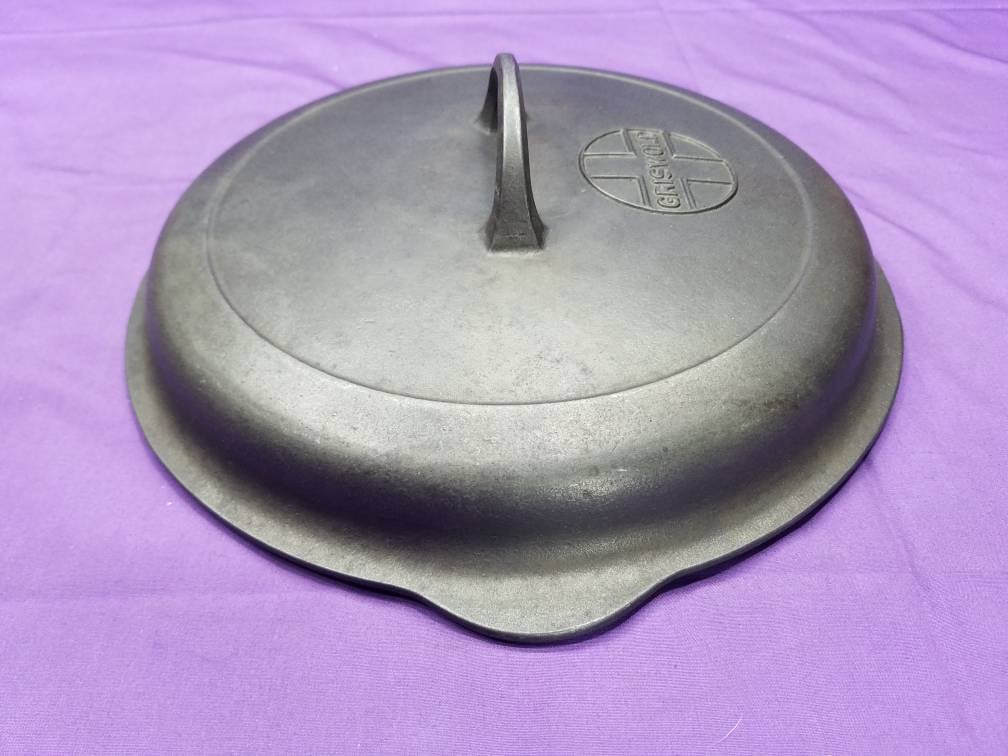 Excellent Griswold #8 Cast Iron Button Logo Skillet Cover High Dome ...
