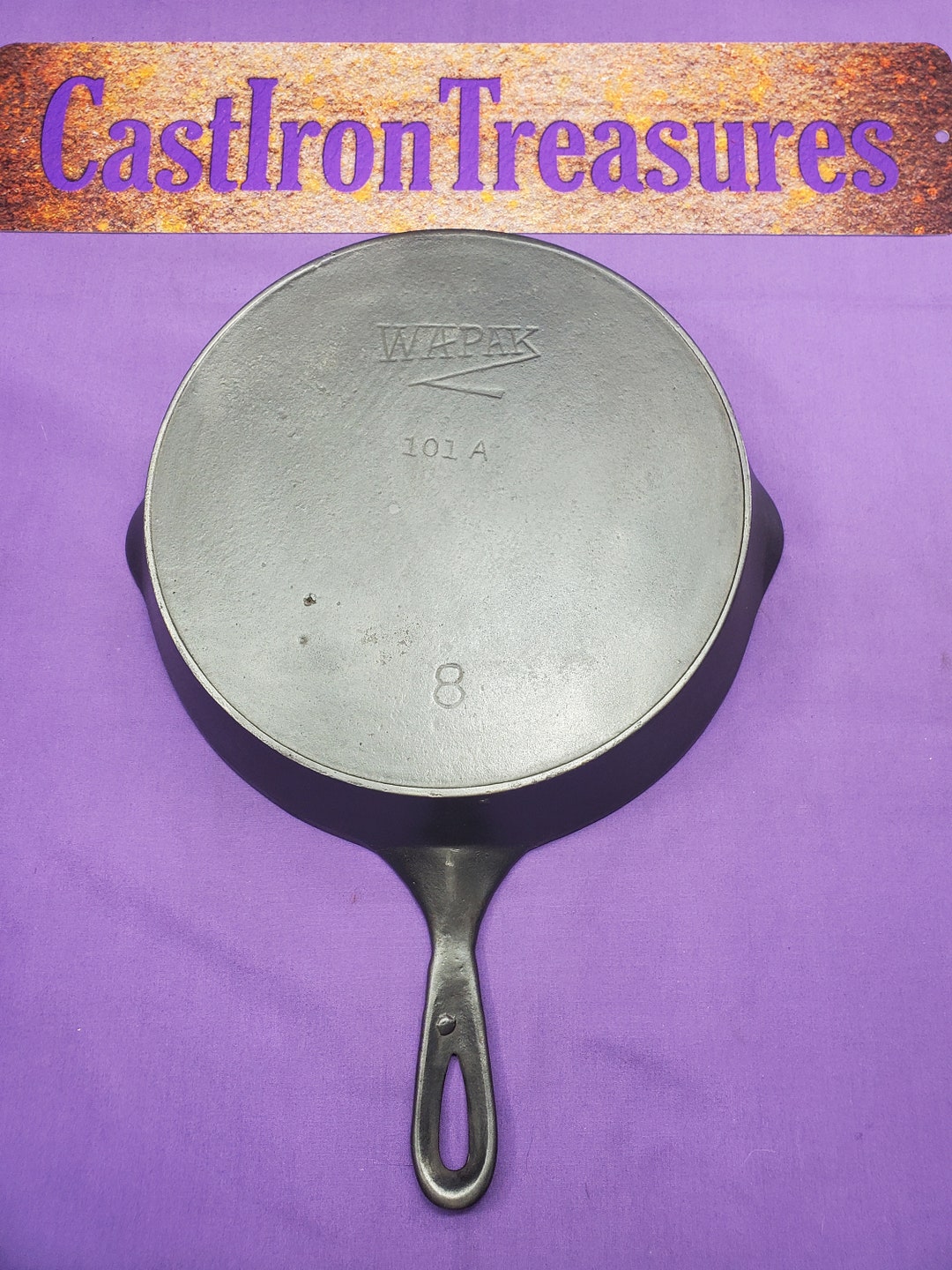 Vintage Wapak #8 Cast Iron Skillet With Heat Ring Z Logo Smooth Scoop ...
