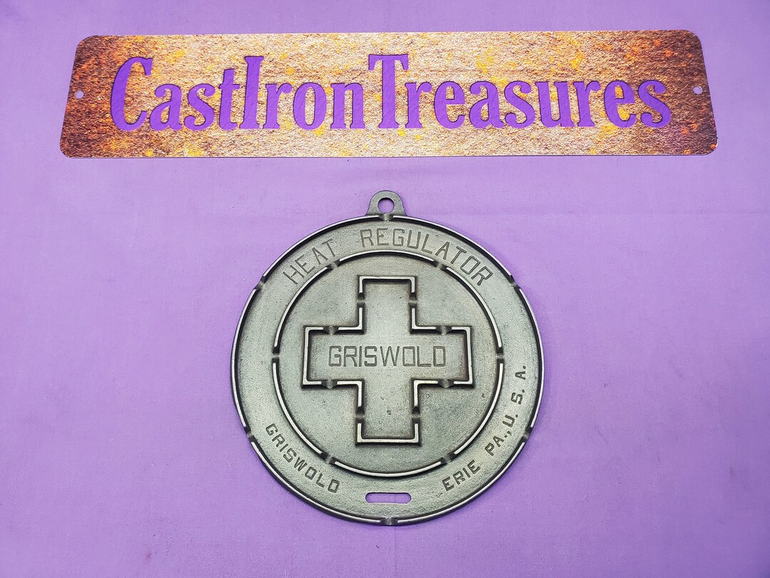 Rare #300 Griswold Cast Iron Heat Regulator Fully Marked Both Sides ...