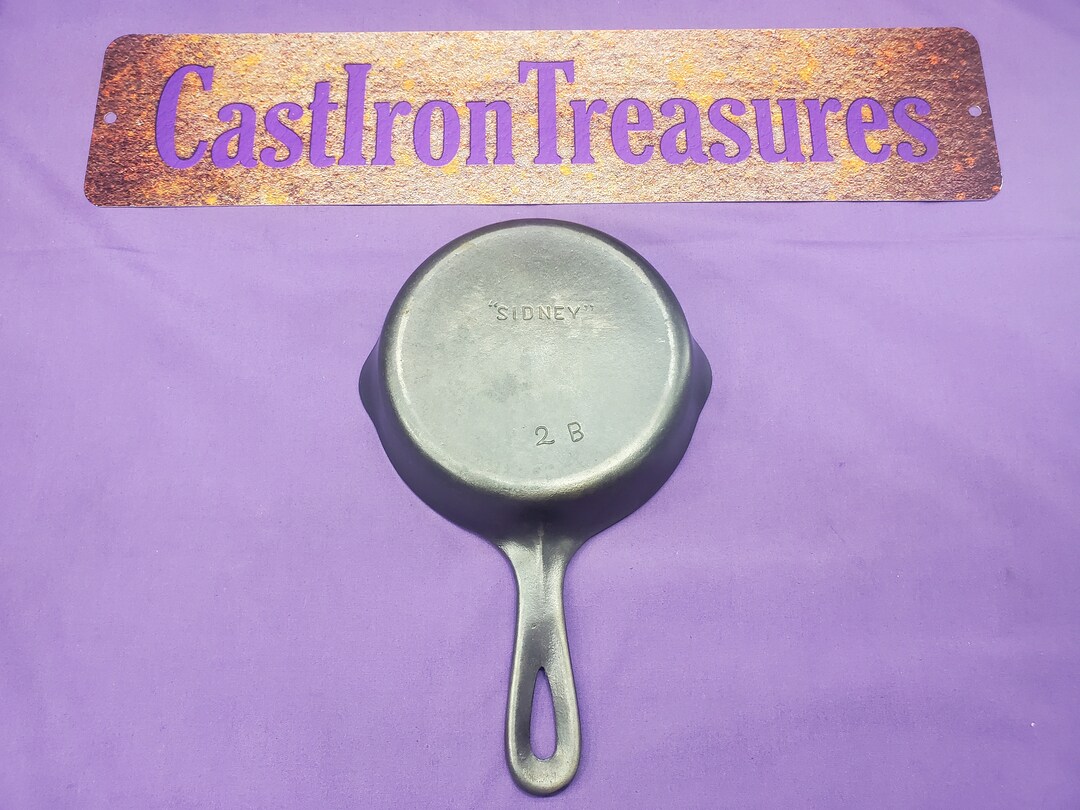 Rare #2 Sidney Hollow Ware Cast Iron Skillet W/ Smooth Bottom Very Nice ...