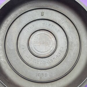 Excellent Griswold #8 Cast Iron Button Logo Skillet Cover High Dome ...
