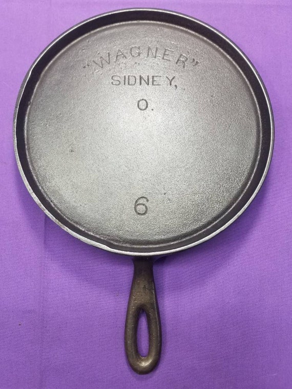 Kitchen & Dining Cookware Rare WAGNER Sidney #6 Cast Iron Handled ...
