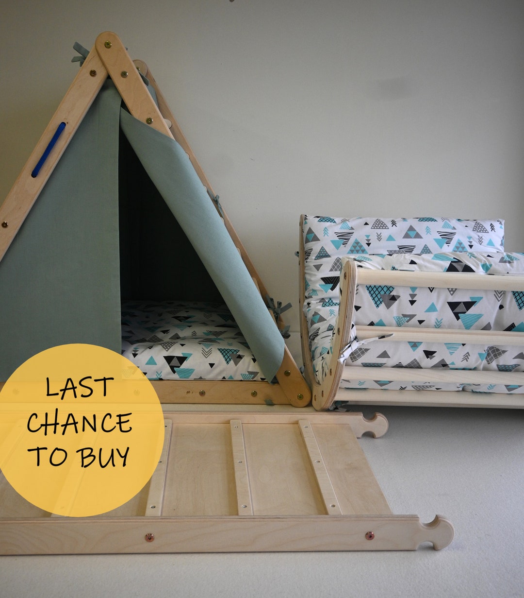 SET of 6 Items , Climb up Triangle Mattress Tent Sliding Board M-arch ...