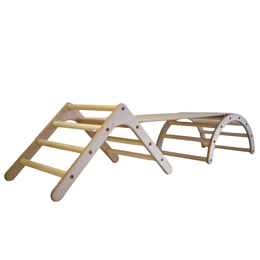Mini Climbing SET Consists of Mini Triangle Sliding Board Mini Arch ...