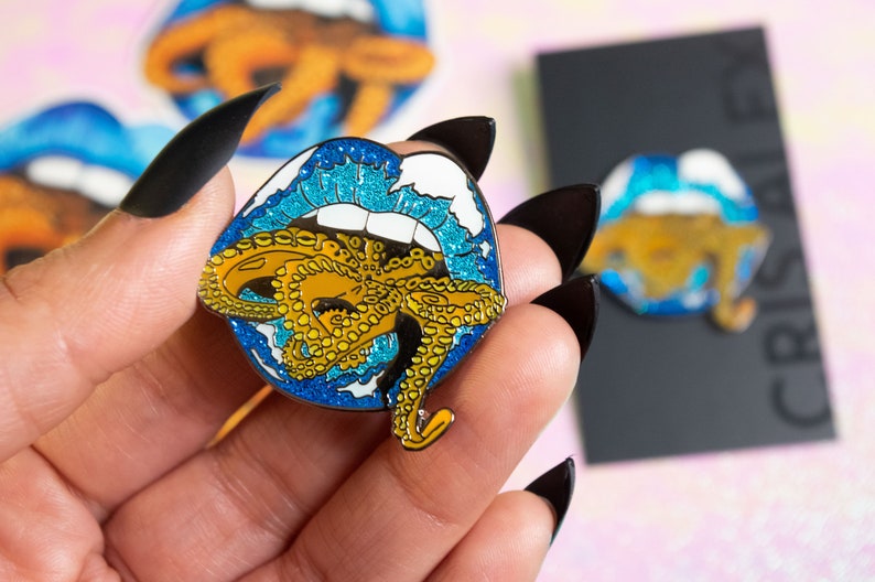 Ocean 1.5 Soft Enamel Pin With Epoxy | Etsy