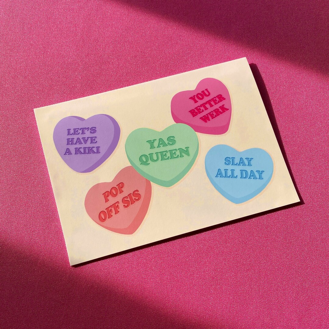 PRINTABLE Drag Queen Conversation Heart Card | 5x7 Digital Valentine's ...