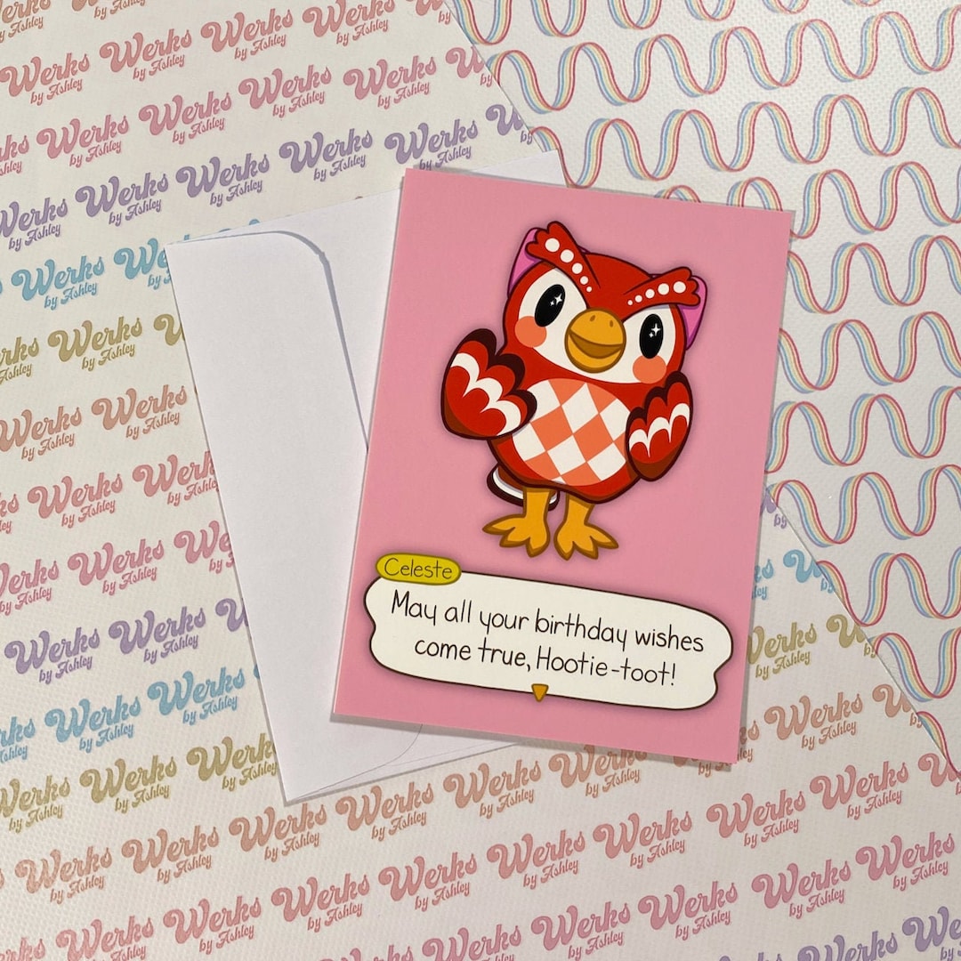 Printable Celeste Birthday Card | *digital Download* | Animal Crossing ...