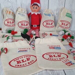 Elf Christmas Elf Elf Treat Bag Christmas Treat Bag North - Etsy UK