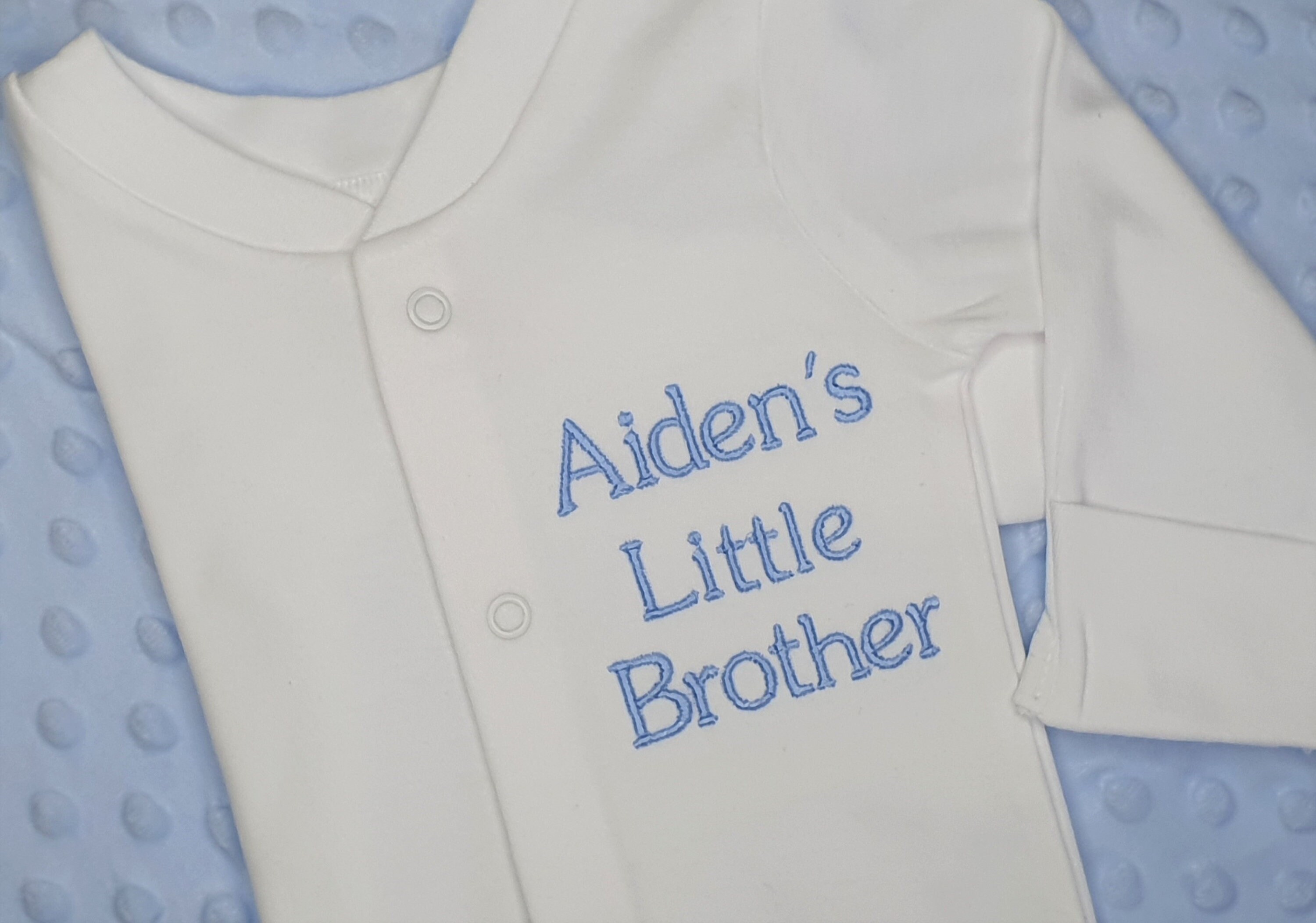 Personalised Little Bro Little Brother Baby Sleepsuit - Etsy UK