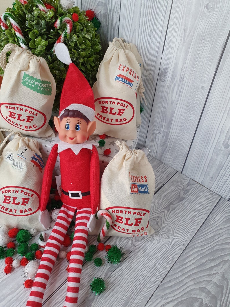 Elf Christmas Elf Elf Treat Bag Christmas Treat Bag North - Etsy UK