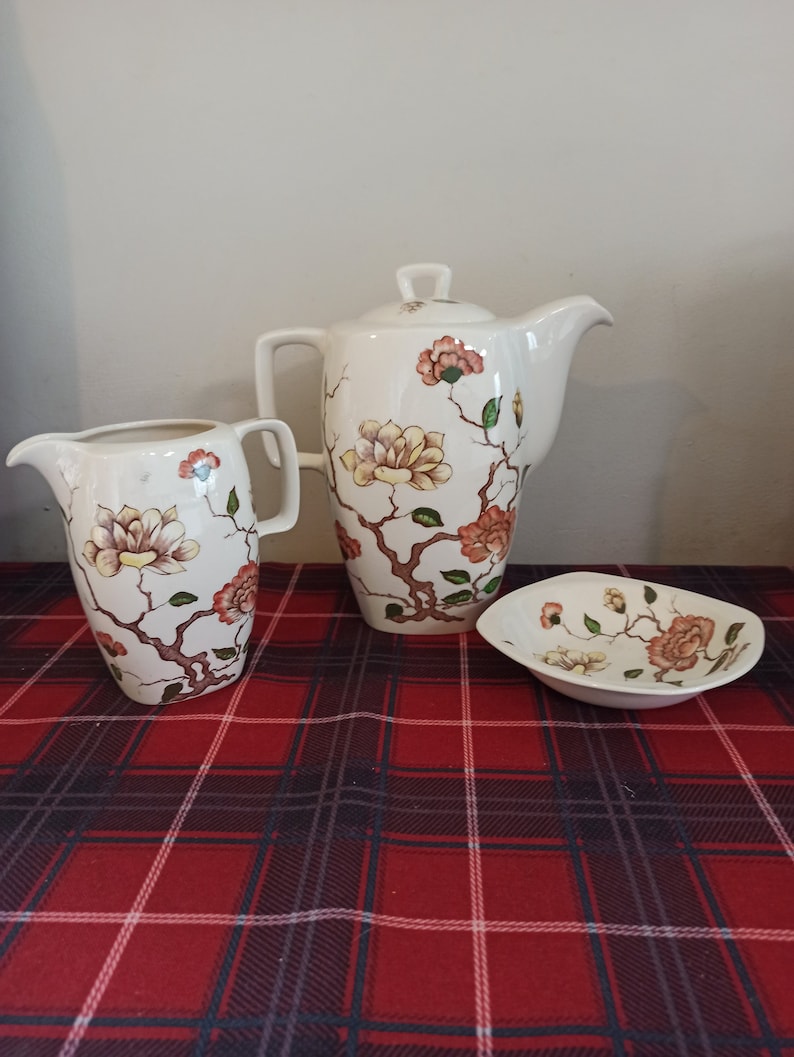 Burslem Midwinter Tea Set. Designed by Jessie Tait. Teapot - Etsy UK