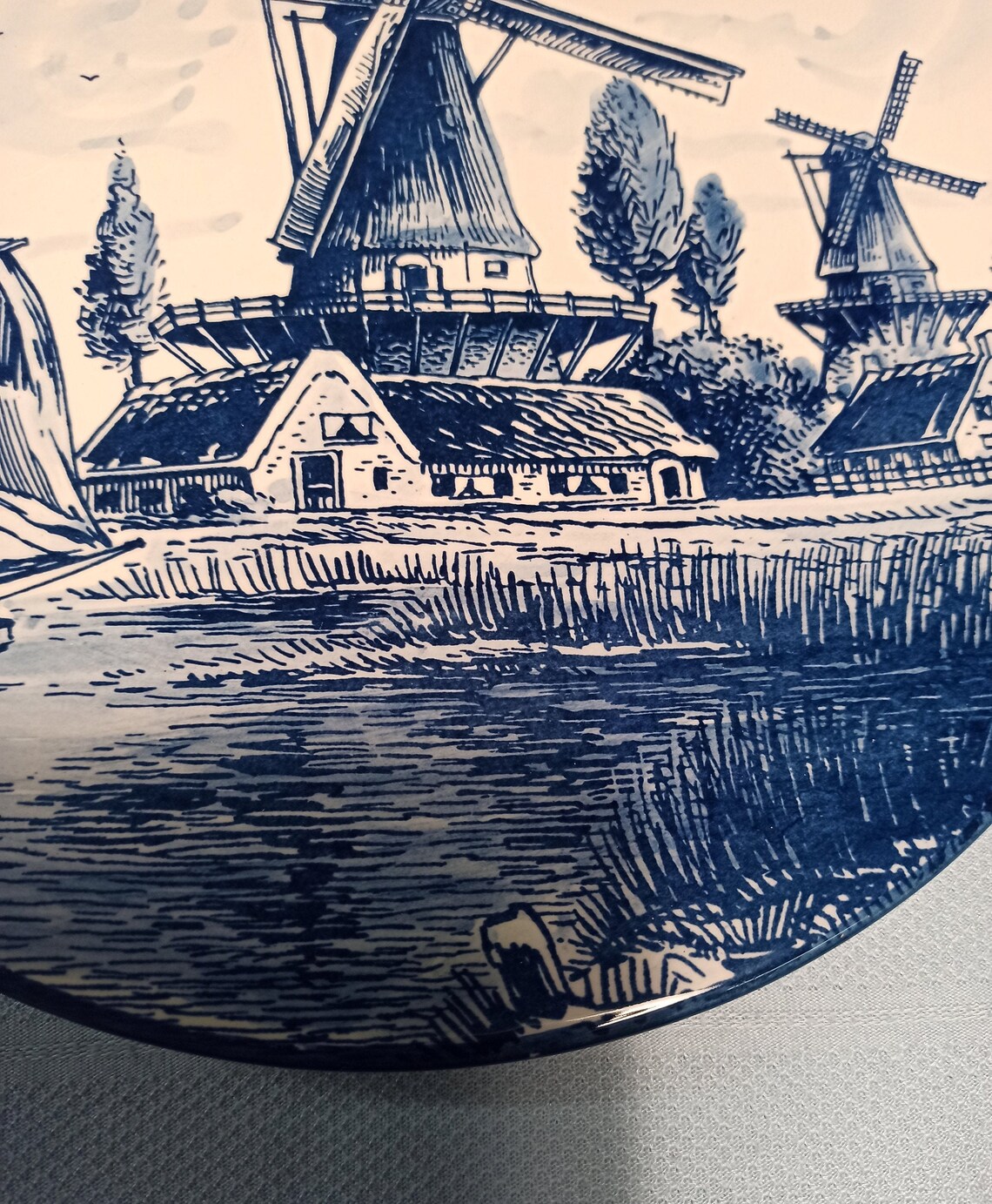 Delft Ware Wall Plate Windmills Scene. Blue and White. - Etsy