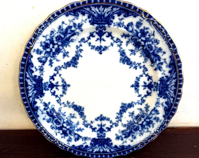 S H & Sons Coronet China Plate. 1912-1937. 'opaque'. Flow Blue - Etsy
