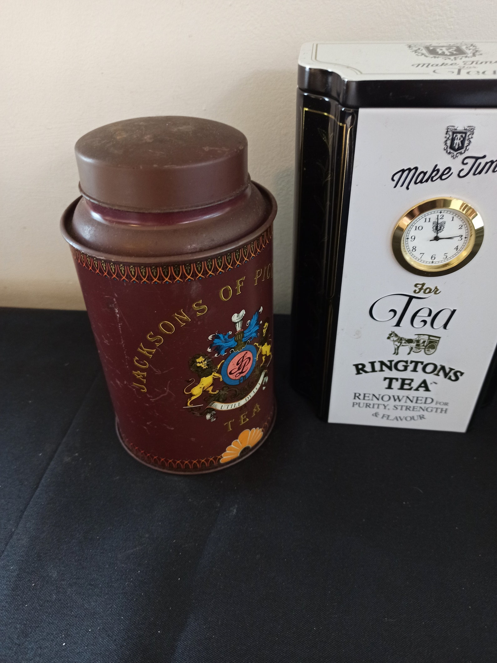 Vintage Set of Three Tea Tins. Rington's Make Time | Etsy