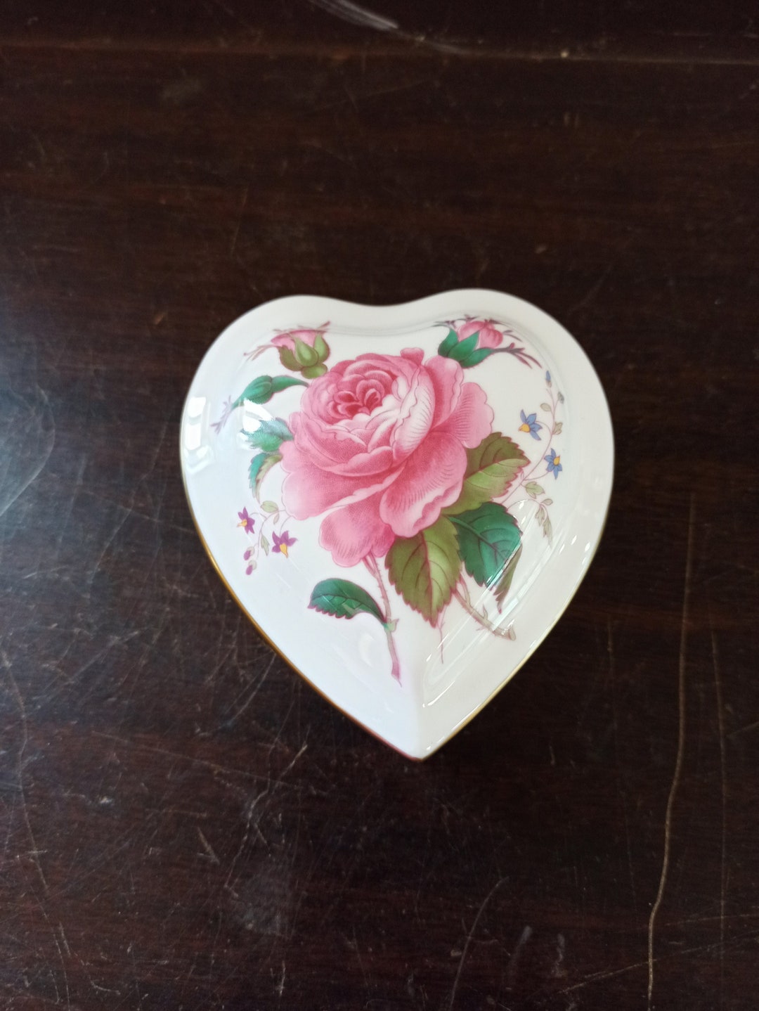 Vintage Spode Floral Heart Shaped Trinket Box. Very Good Condition. - Etsy