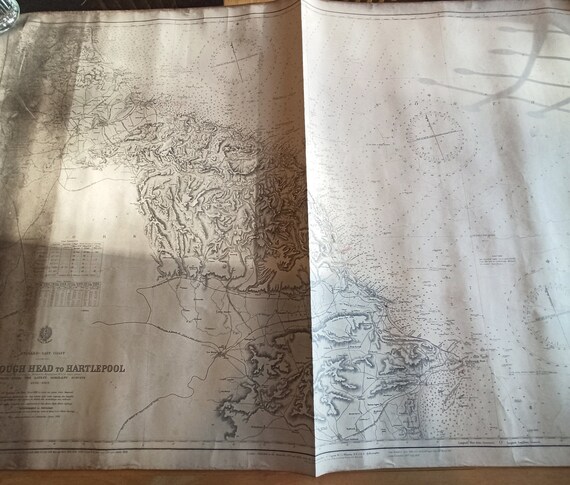 Vintage Maritime / Nautical Map. Original Published 1892. - Etsy