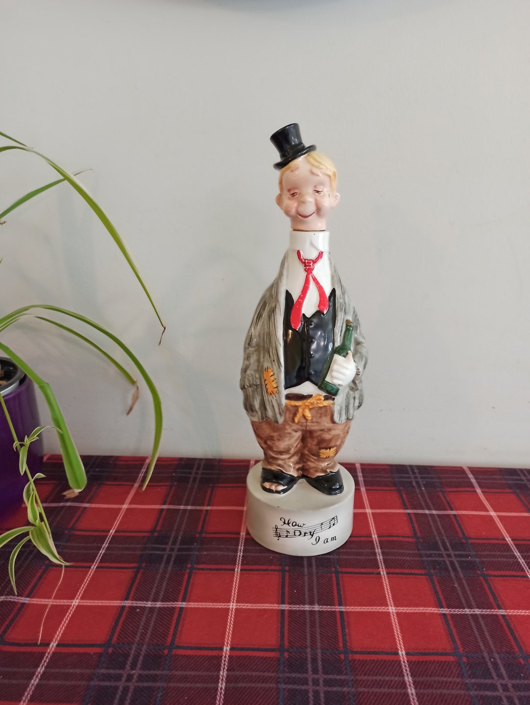 Vintage Tramp / Hobo Musical Clown Decanter. how Dry Am I Tune. Working ...